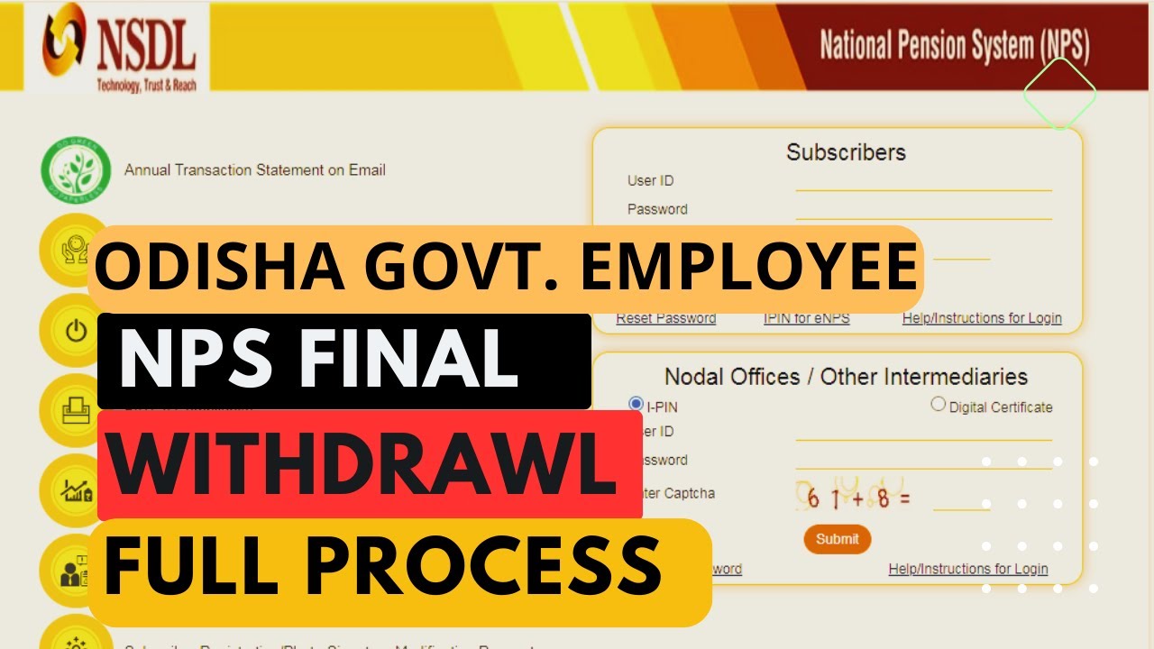 NPS WITHDRAWAL FULL PROCESS SUPERANNUATION DEATH OR PREMATURE EXIT nps-withdrawal-full-process-superannuation-death-or-premature-exit