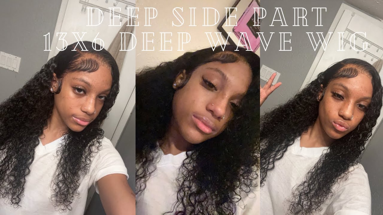 Deep wave side part 13x6 28 inch wig tutorial |beginner friendly ...
