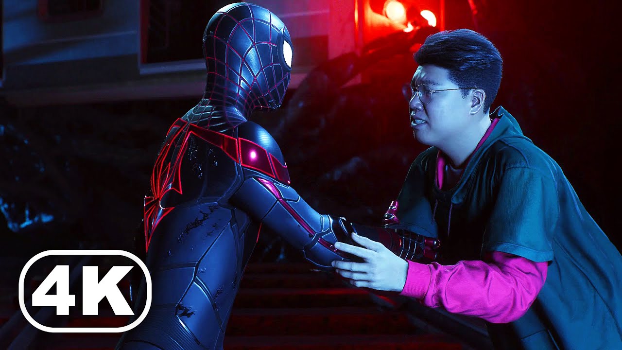 Miles Morales & Peter Parker save Ganke & Rio Morales from the Subway ...