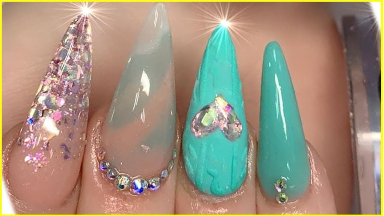 Fullset Ombre and Design Almond Shape | Tammy Le - YouTube