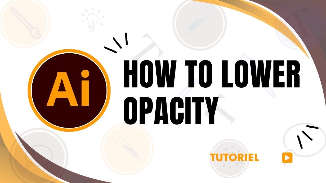 How to lower opaCity in Illustrator - YouTube