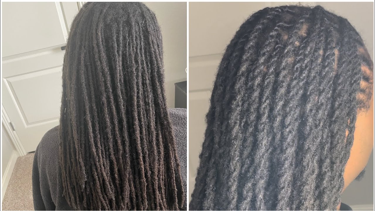 HOW TO: (NO GEL) LOC RETWIST & TWO STRAND TWISTS - YouTube