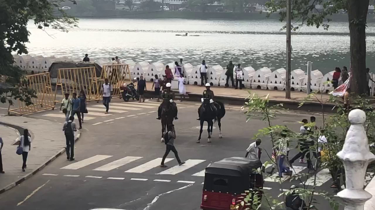 Mounted Policemen in Kandy - YouTube