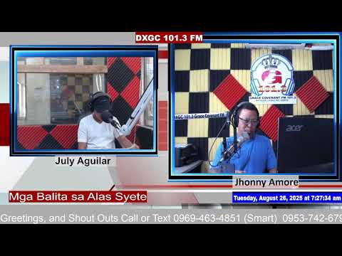DXGC Balitang Alas syete - Jhonny Amore ' July Aguilar - YouTube