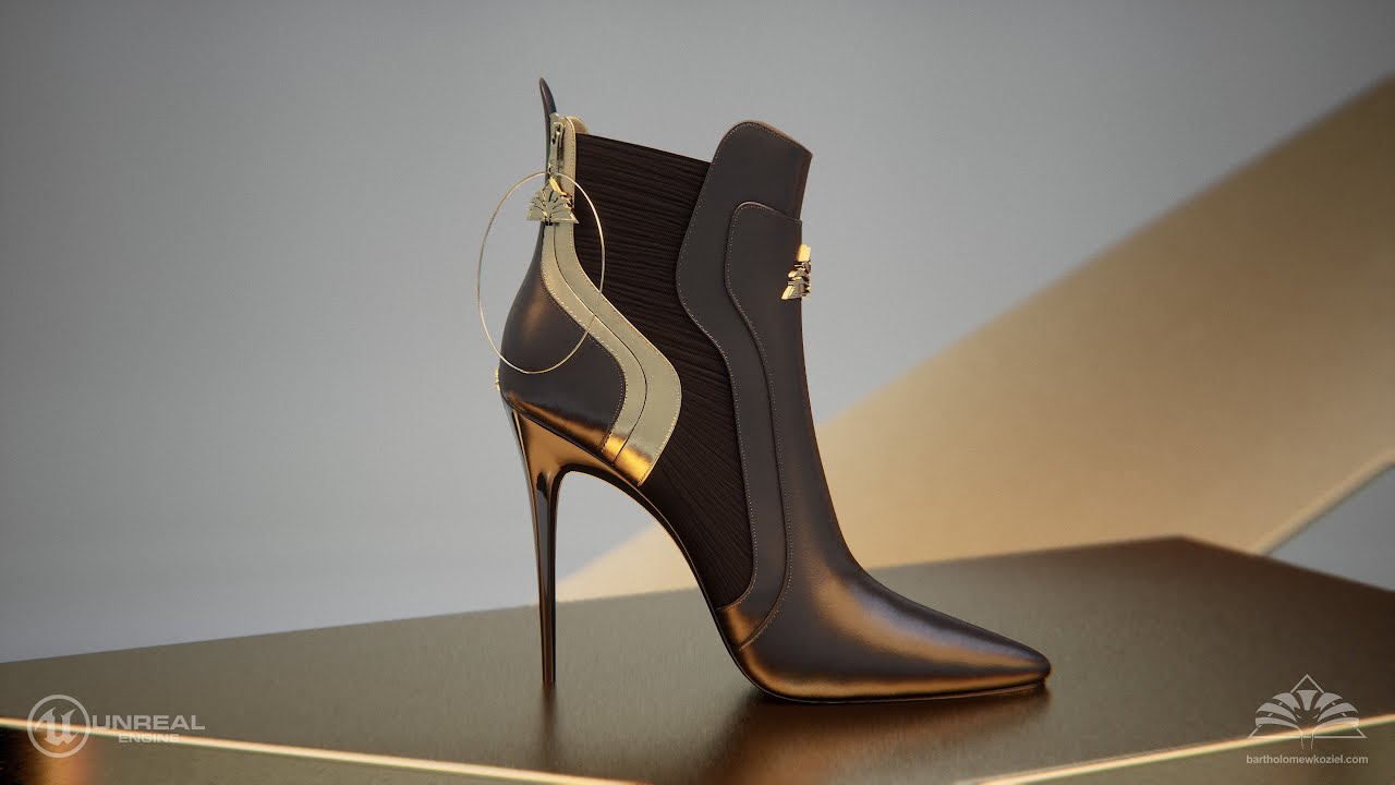 Kozaki (Virtual ankle boot concept design with Unreal Engine) - YouTube