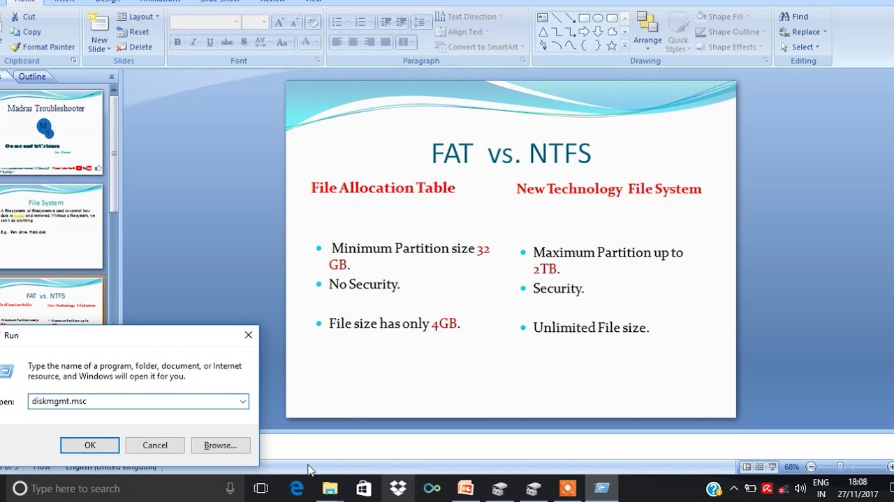 File System (FAT vs NTFS). - YouTube