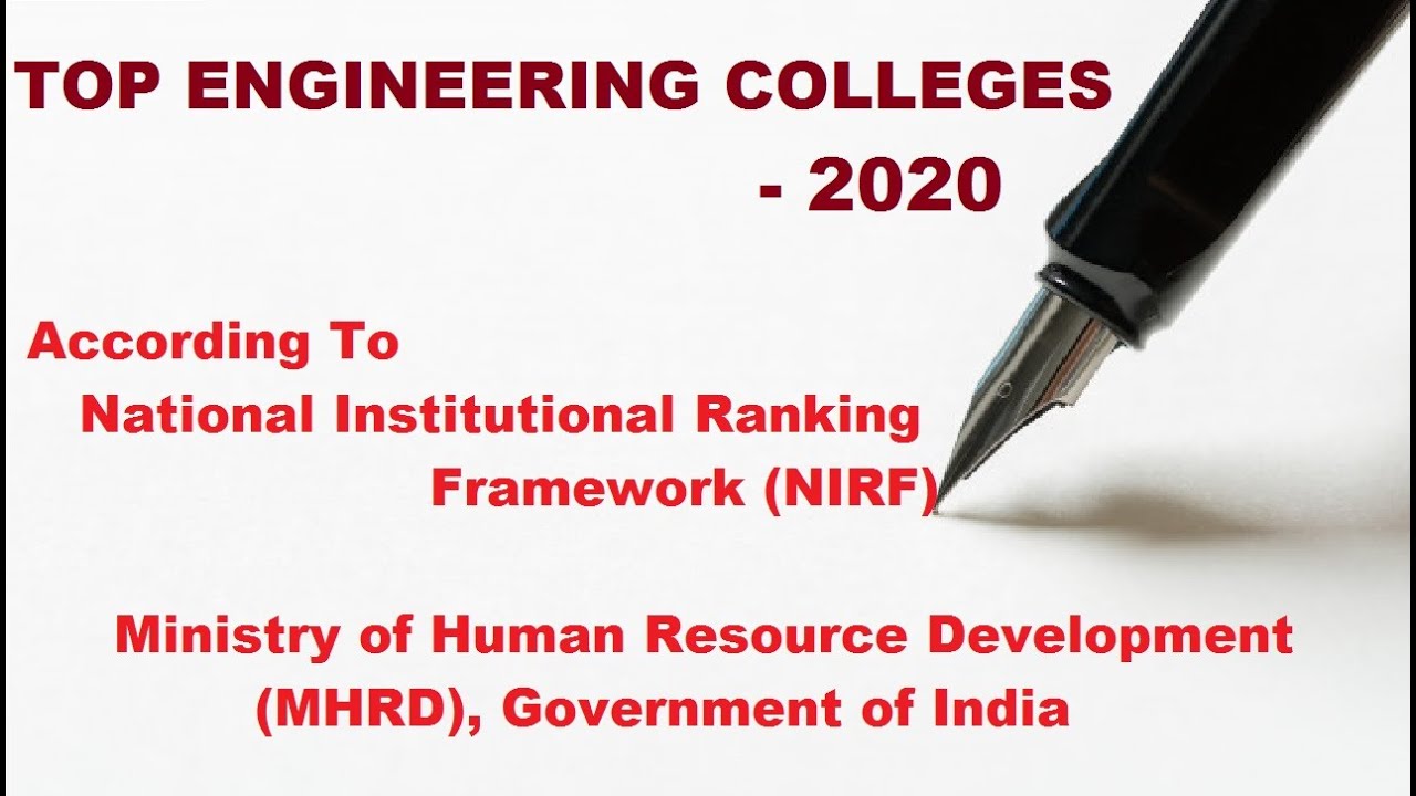 NIRF Ranking 2020 - Top IITs - Top Engineering Colleges In India - YouTube