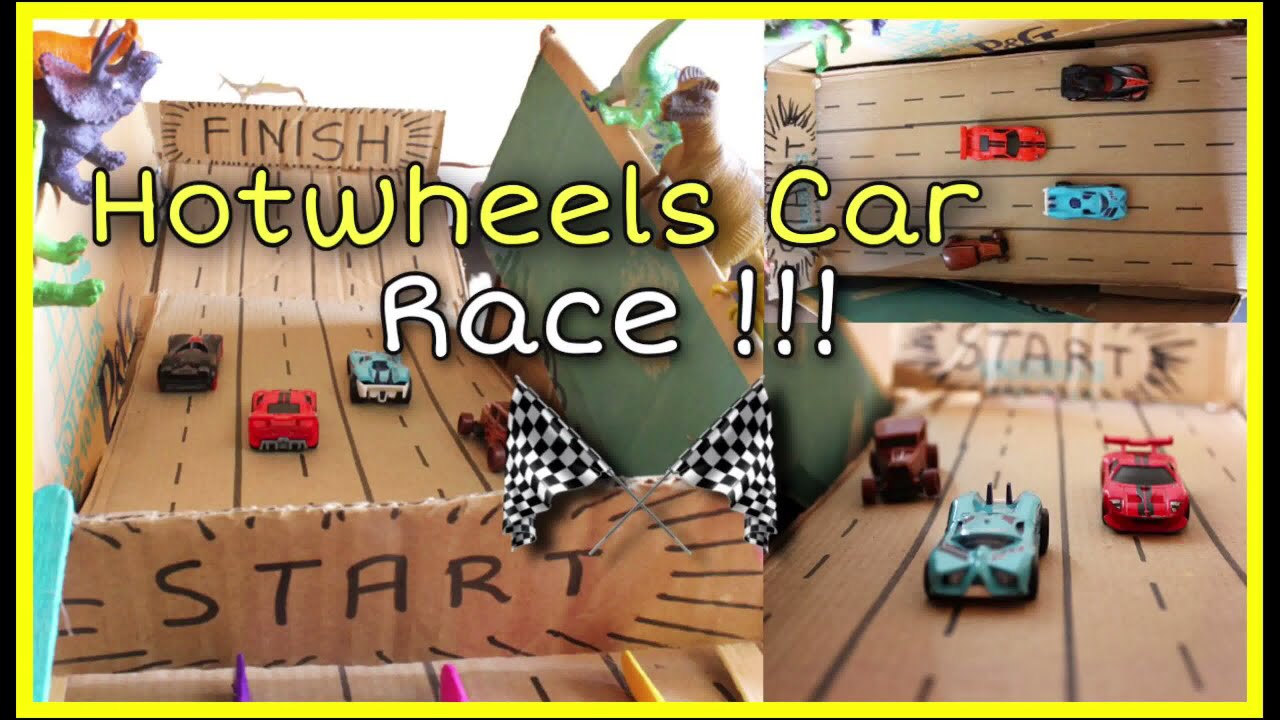 Hotwheels Car RACE track | Cardboard DIY Toys | Pampers box ReCycle ...