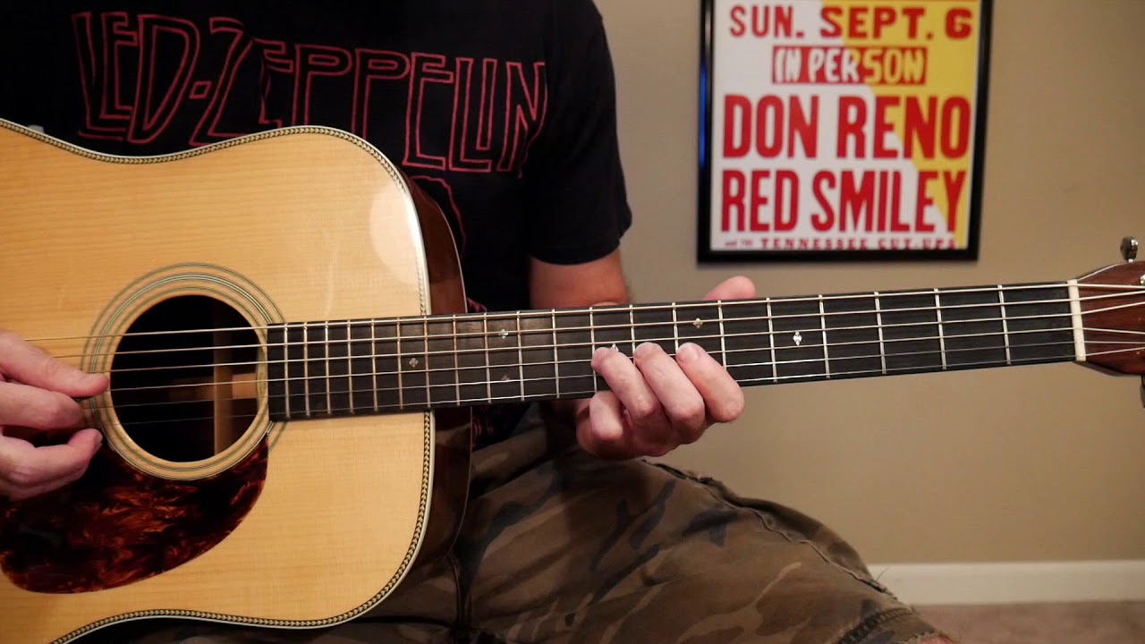 Don Reno's guitar breaks to "Oh How I Miss You" - YouTube