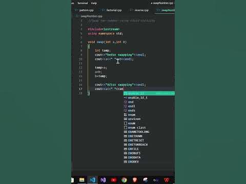 Swapping Two Number Using Third Variable in C++ Programing 🔥🔥 @codebucketht - YouTube