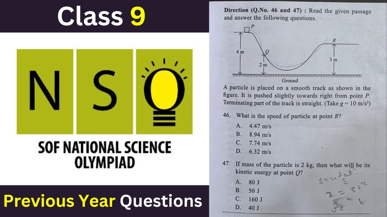 9 NSO Previous Year Paper 2020-21 | Set A | Achievers Section Phy | Q ...