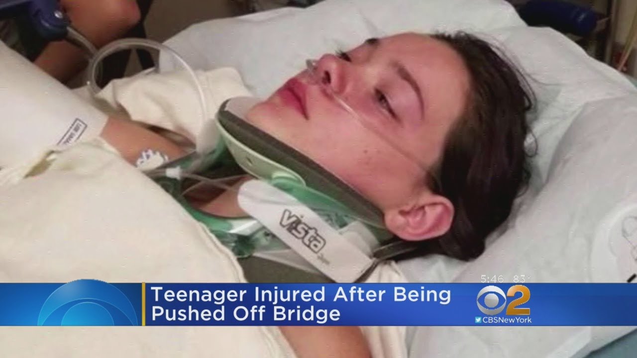 Teenager Injured After Being Pushed Off Bridge - YouTube