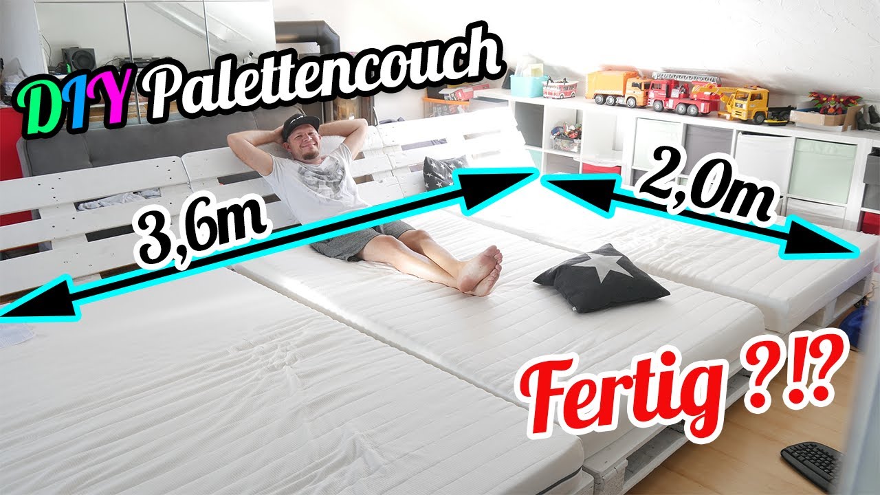 DIY Palettencouch Teil 3: Die Couch ist fertig! (fast) - YouTube