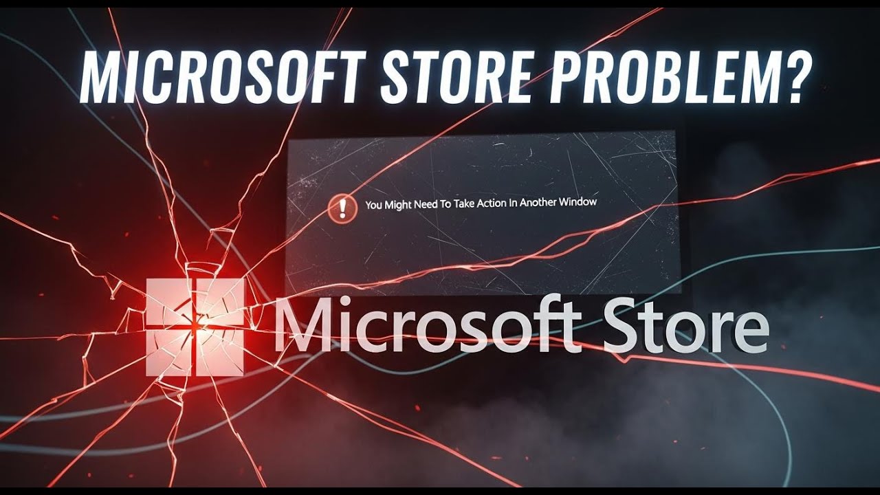 ️ You Might Need To Take Action In Another Window Microsoft Store Problem - YouTube