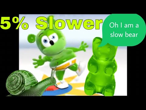 Gummy Bear but every Gummy Bear it gets 5% Slower