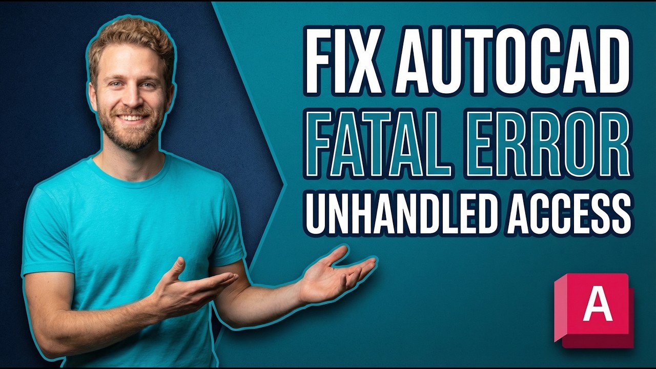 How To Fix AutoCAD Fatal Error Unhandled Access Violation (2026 Easy ...