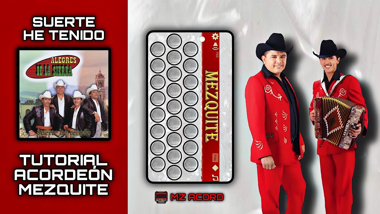 Suerte He Tenido | Los Alegres De La Sierra | Tutorial Acordeón Mezquite - YouTube