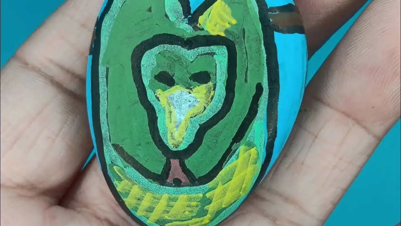Snake Rock Full Length Rock Painting tutorial - YouTube