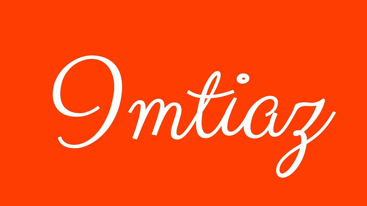 Learn how to Write the Name Imtiaz Signature Style in Cursive Writing ...