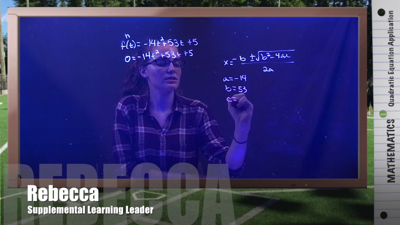 Quadratic Equations Applications: Projectile Motion (Ground) - YouTube