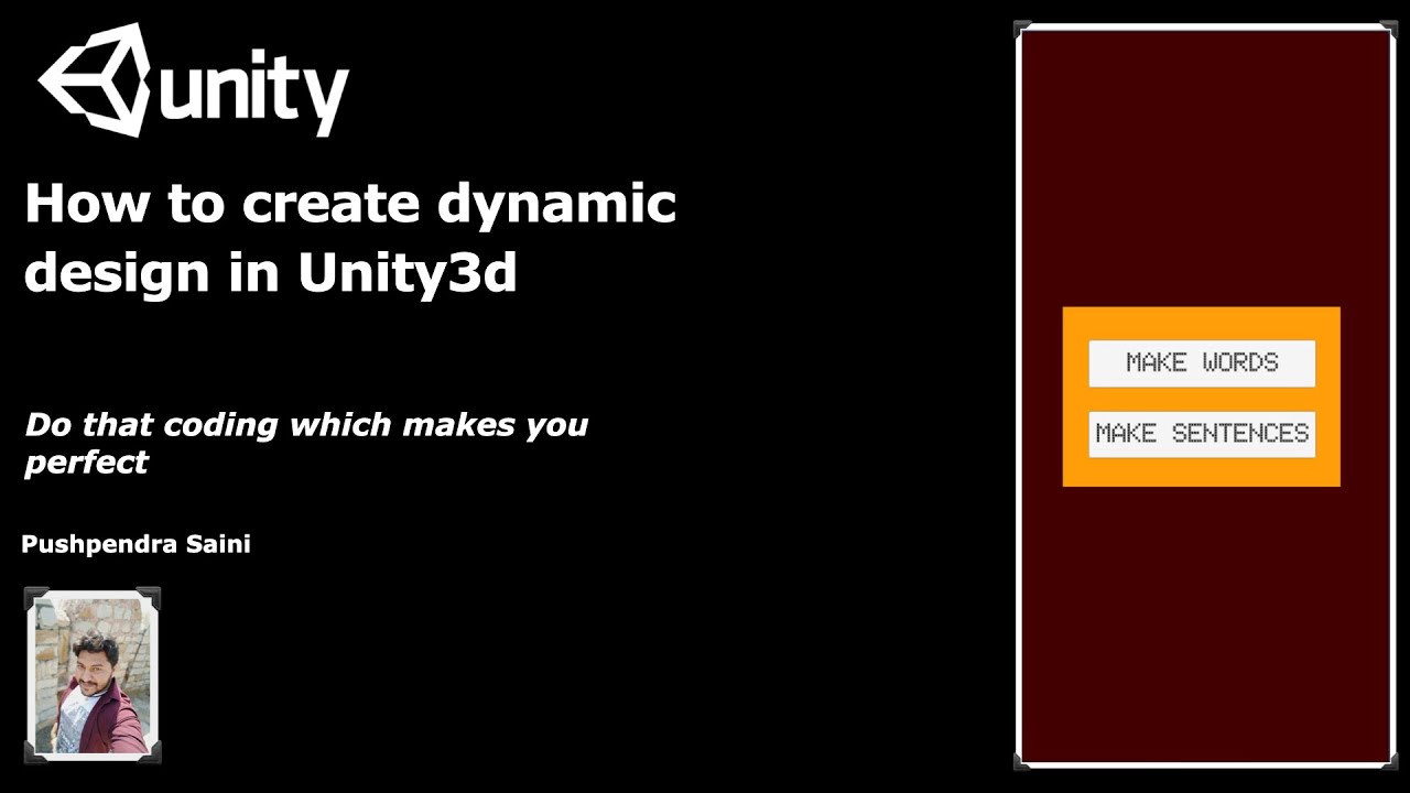 How to create dynamic design in Unity3d - YouTube