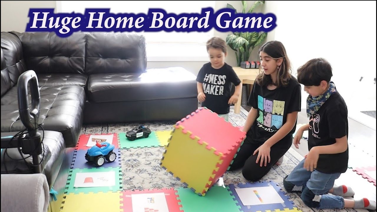Huge Home Board Game with J kids Family. - YouTube