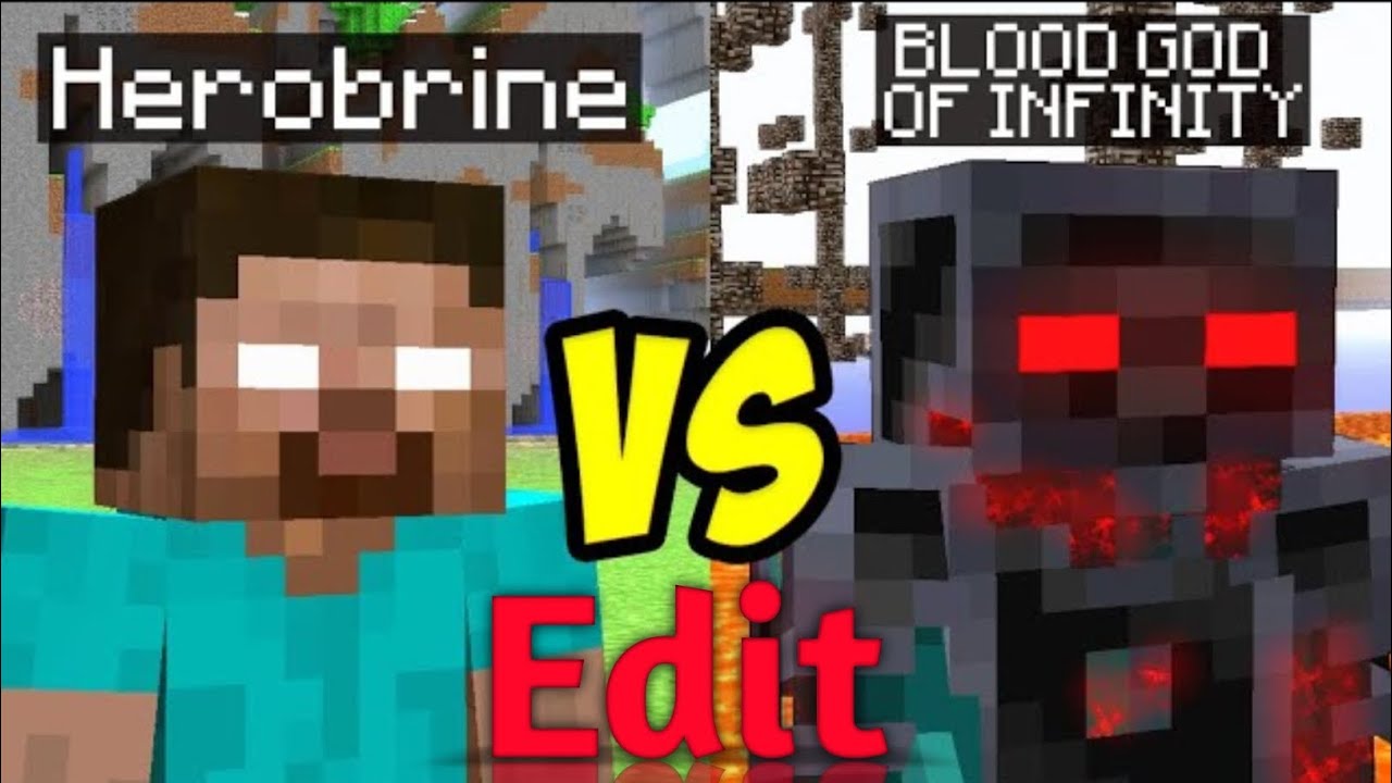 (I have to mute song because of copyright) Herobrine Vs Infinity blood ...