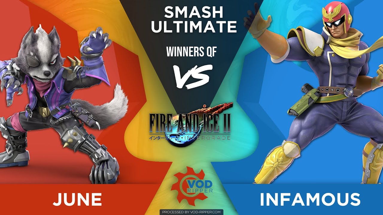 June (Wolf) vs Infamous (Captain Falcon) - Winners QF - Fire & Ice II ...