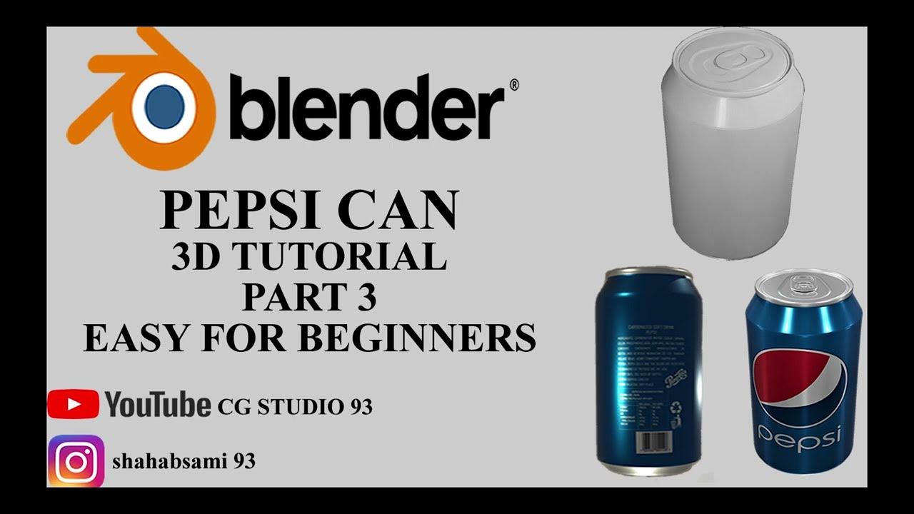 Blender Beginner Tutorial - Part 3 PEPSI CAN#art #blender #blender3d #blendertutorial #blender3d ...
