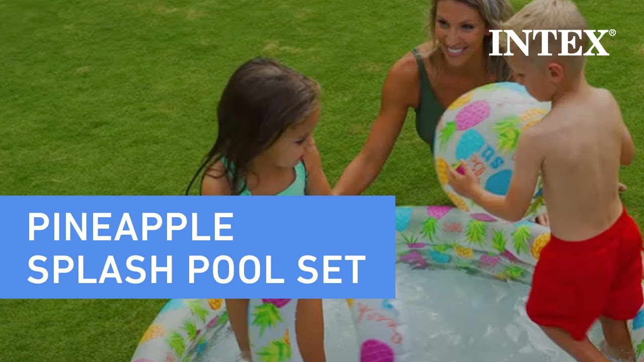 Intex® Pineapple Splash Pool Set - YouTube