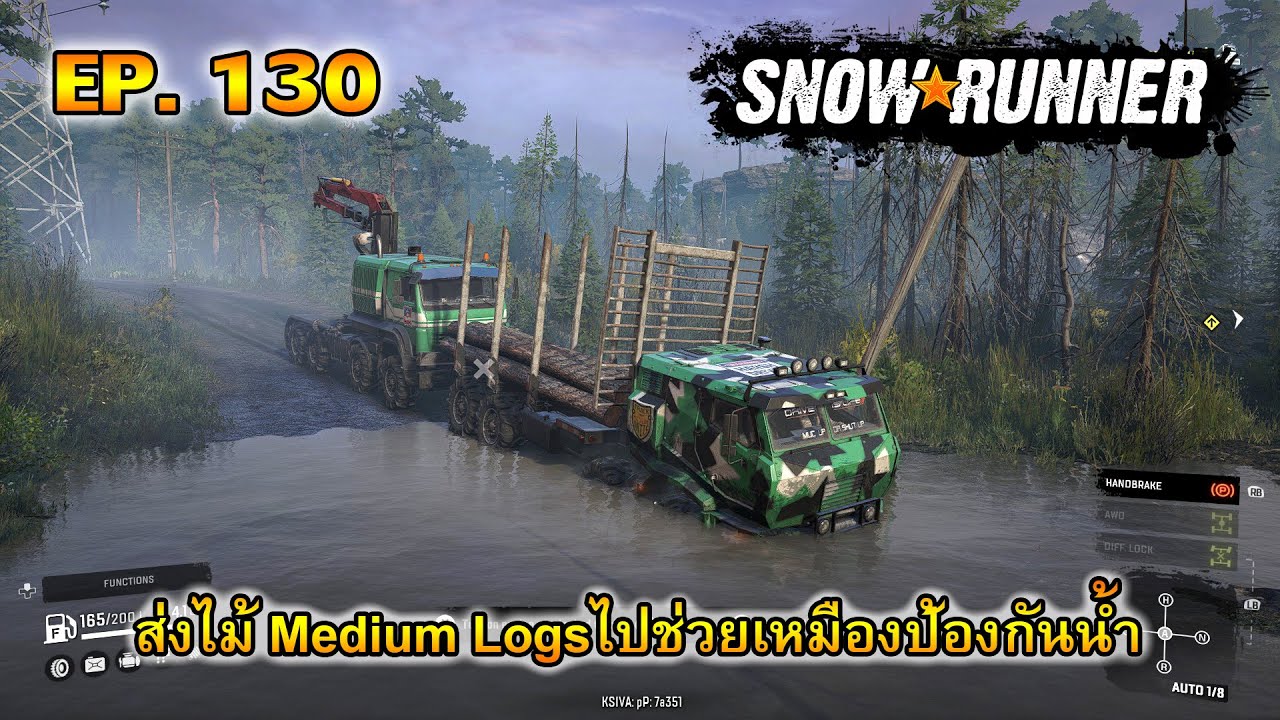 Snow Runner EP.130งานส่งไม้ Medium Logsไปช่วยเหมืองป้องกันน้ำ - YouTube