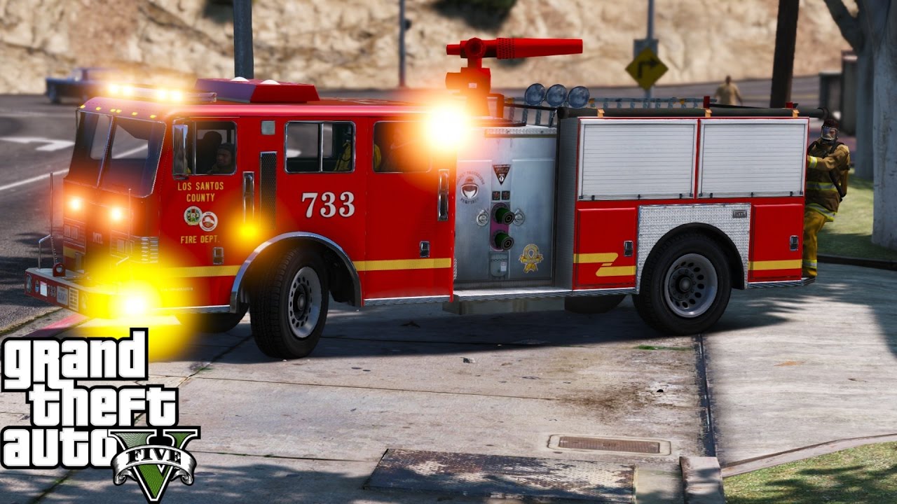 GTA 5 Play As A Firefighter Mod 37 | Los Santos County Fire Department ...
