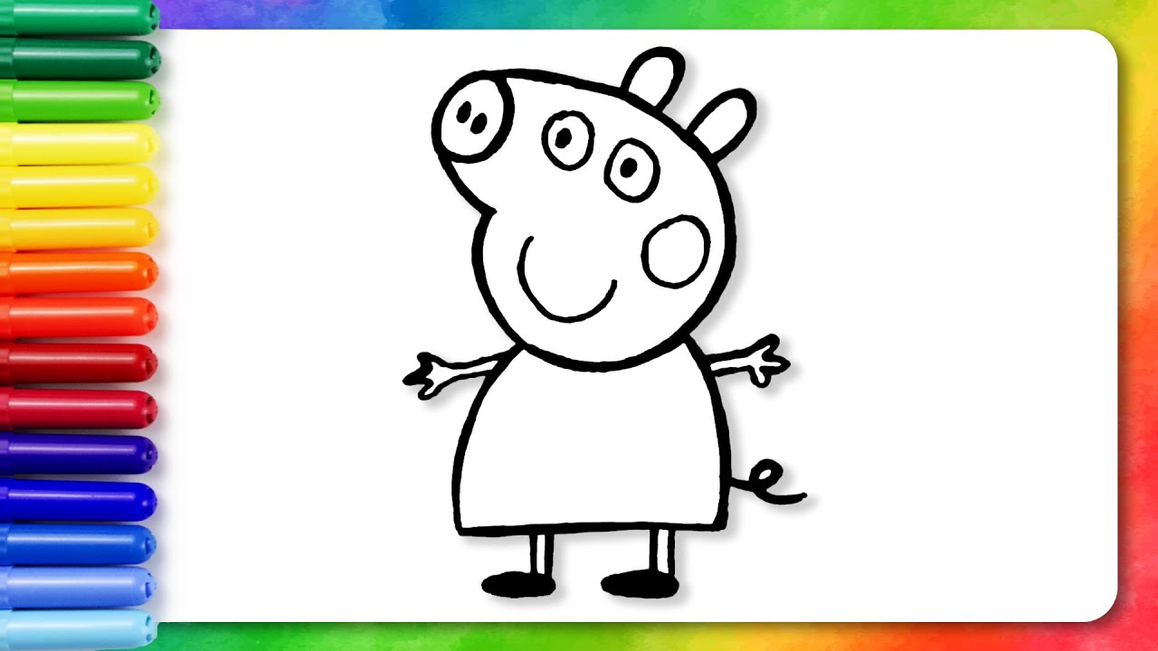 How To Draw Peppa Pig 🐷| Kids Drawings | Magic Easy Drawing - YouTube