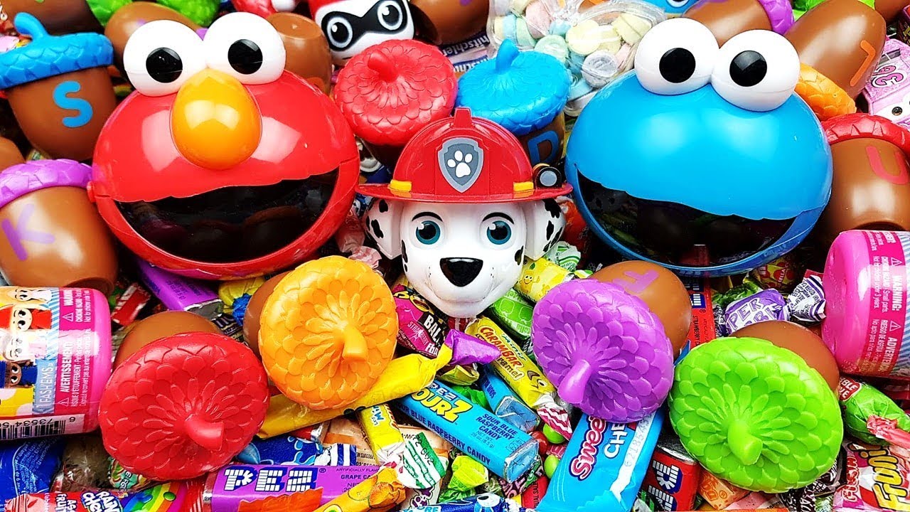 Party in My Tummy with A lot of New Candy ABC Song And Surprise Eggs ...