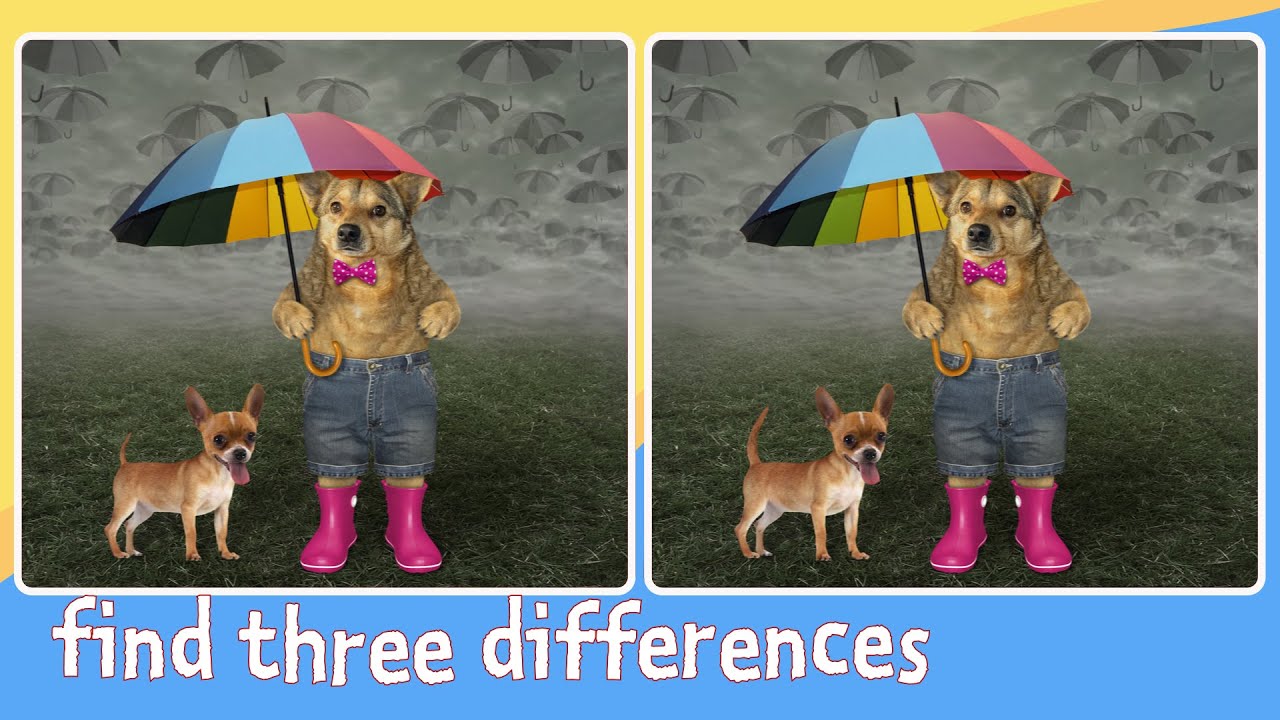 BRAIN GAME--Find Three Differences--#89 - YouTube