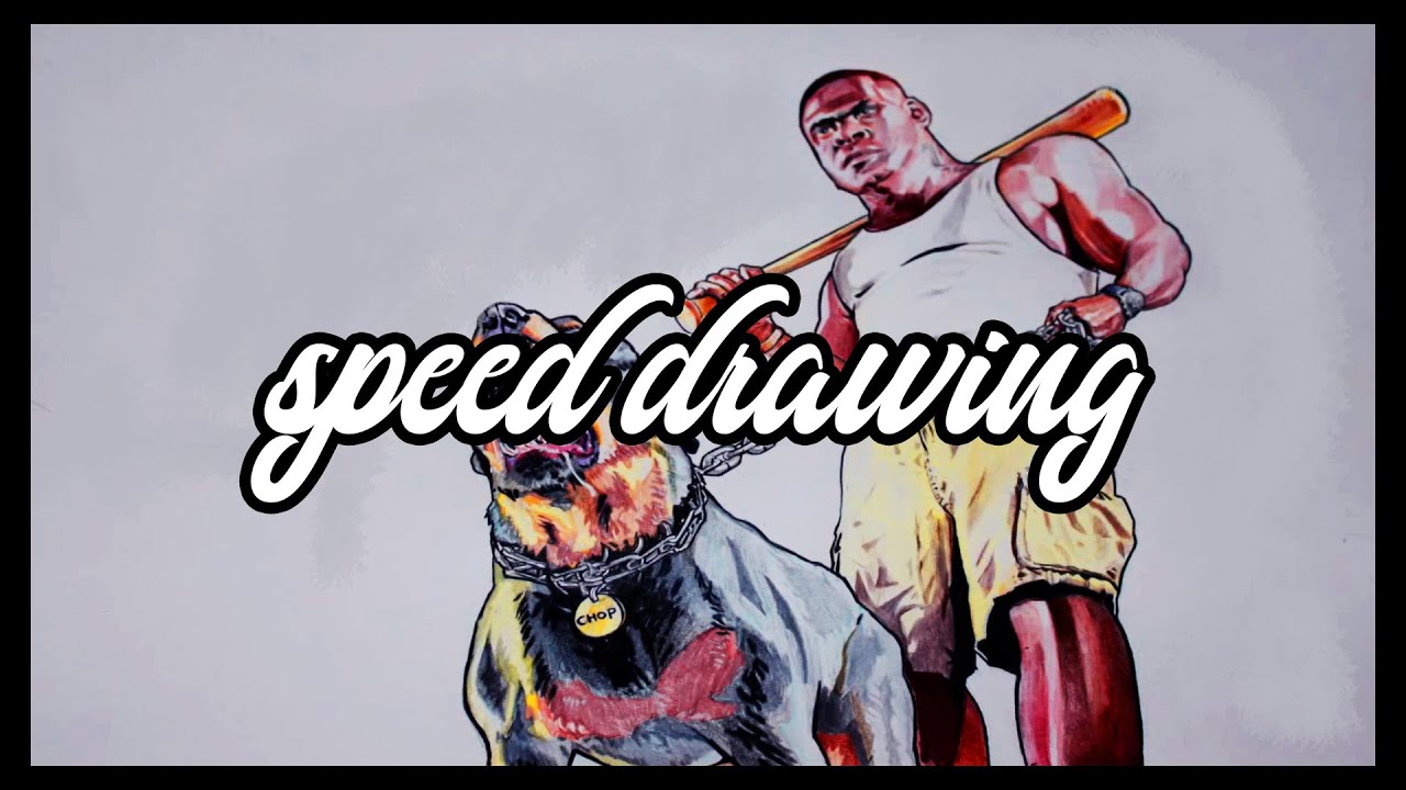 Drawing Chop and Franklin from GTA V - YouTube