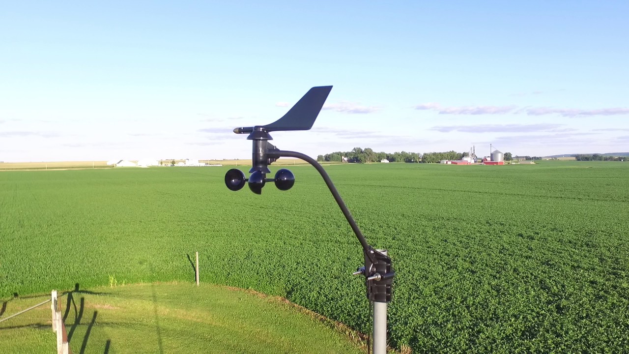 DJI Drone looking at Anemometer. - YouTube