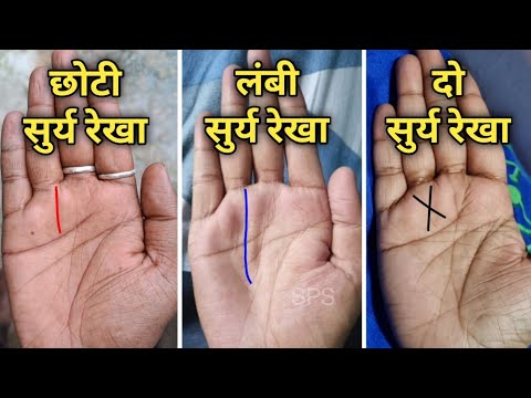 आपके हाथ में कैसी सुर्य रेखा है | Surya rekha in hand | Hast rekha ...