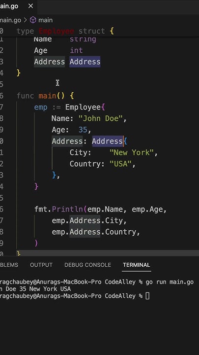 Nested Structs Golang Golangtutorial Basic Basicsofgolang Programming Coding Code