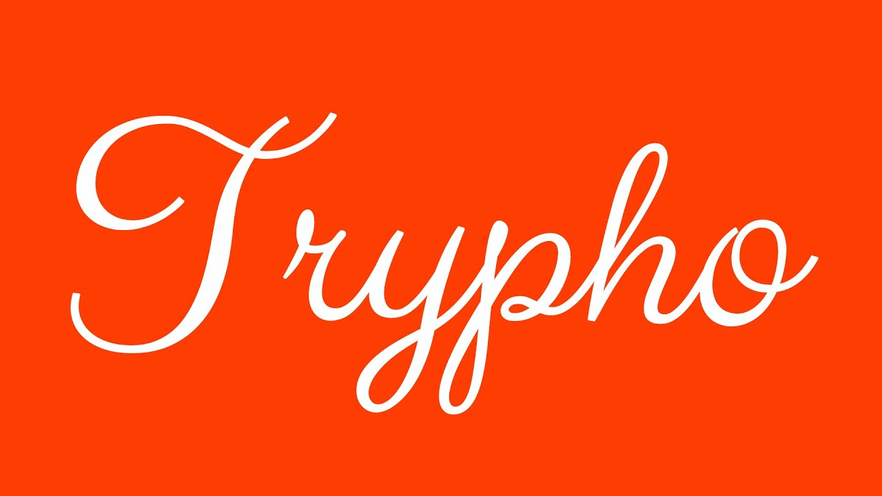 Learn how to Sign the Name Trypho Stylishly in Cursive Writing - YouTube