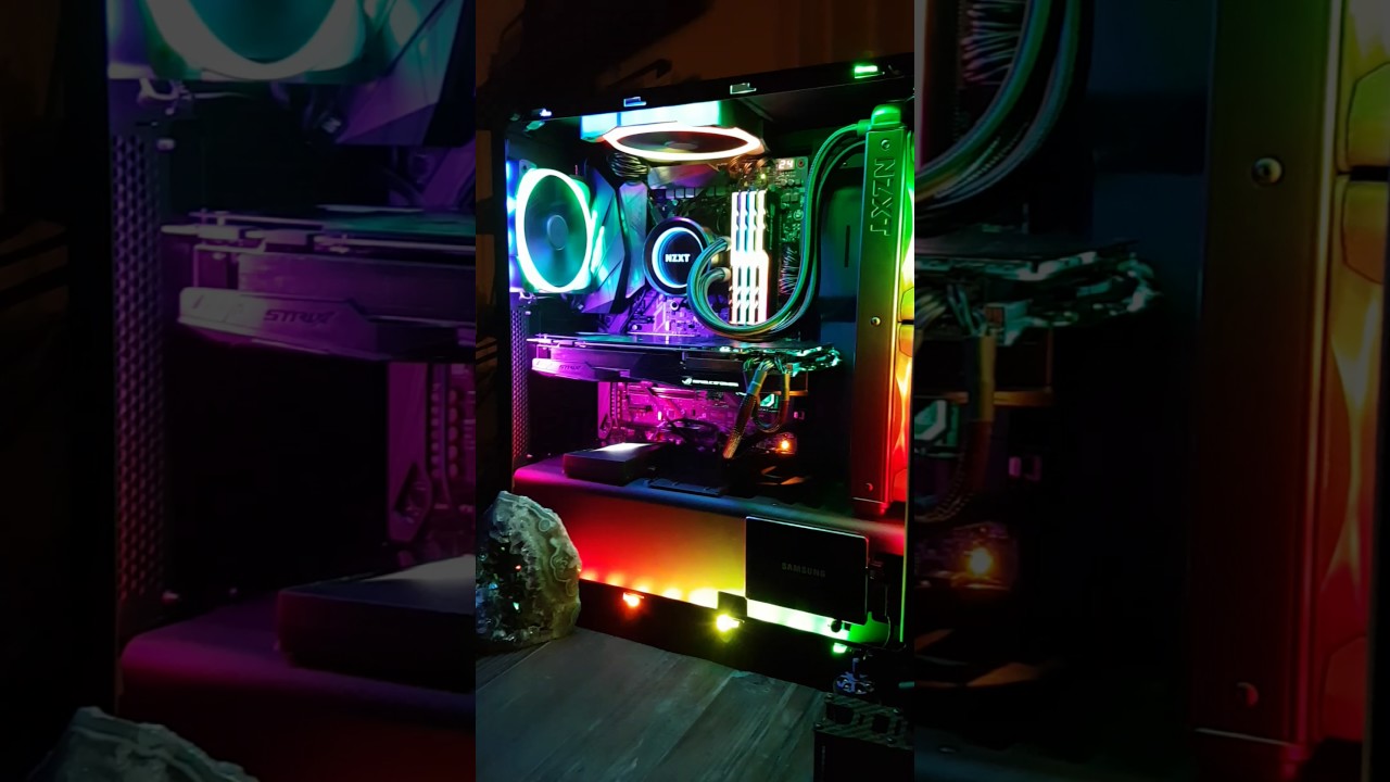 NZXT rainbow RGB Ryzen PC light show - YouTube
