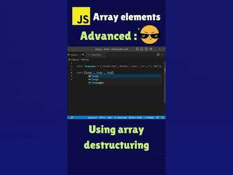 #javascript Array destructuring! #javascriptarrays #shorts #short - YouTube