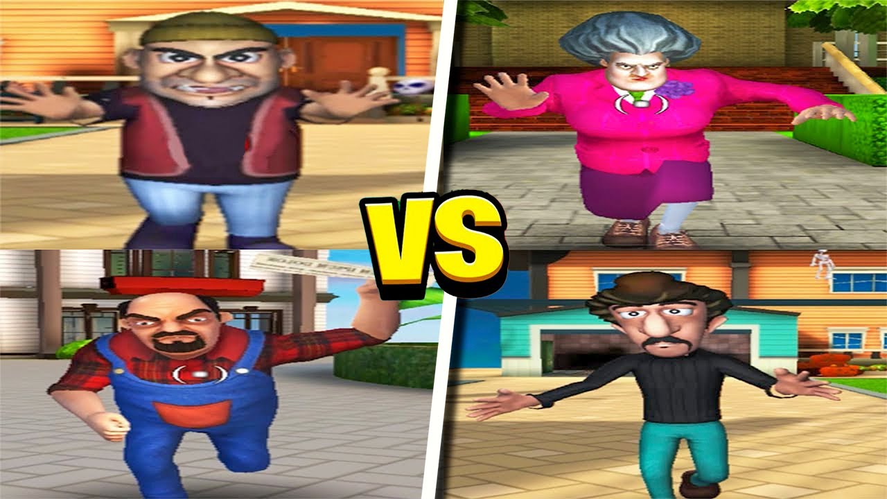 Miss T VS Robbers VS Mr. Grumpy - Scary Teacher 3D VS Scary Robber Home ...