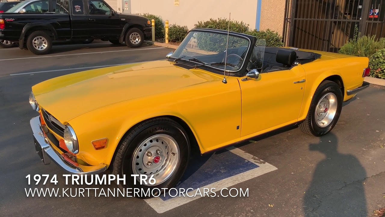 1976 TRIUMPH TR-6 CONVERTIBLE. SUNBURST YELLOW. - YouTube