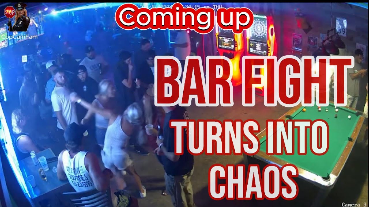 Security overwhelmed during bar fight. - YouTube