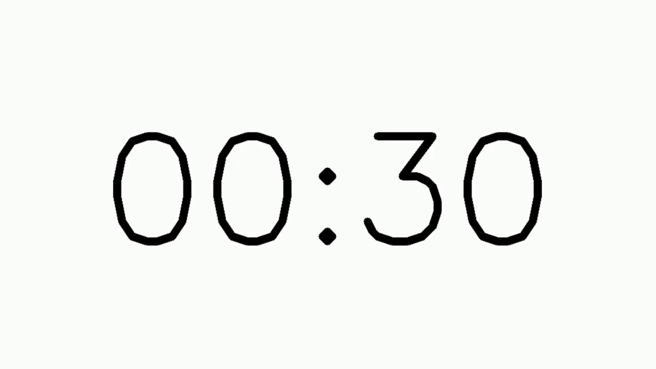 30-Second Digital Countdown Timer with Alarm - YouTube