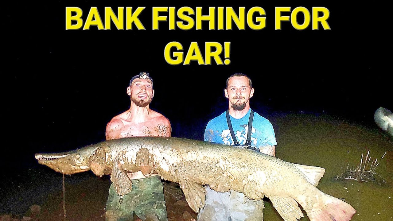 BANK FISHING FOR MONSTER GAR (TRINITY RIVER EDITION) - YouTube