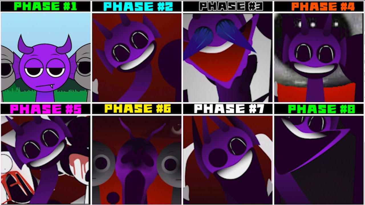 Incredibox Sprunki DURPLE ALL PHASES - YouTube