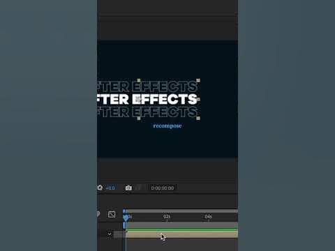Using The Motion Tile Effect to Create a Continuous Scrolling [ After ...