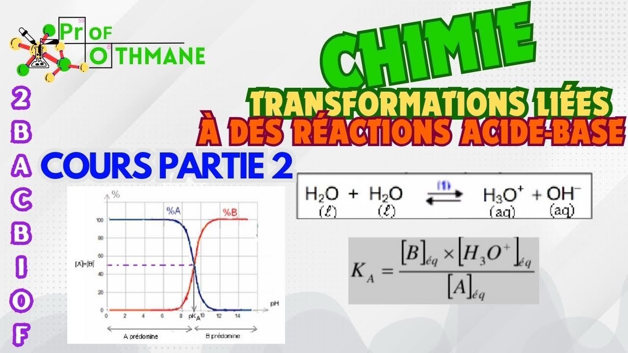 Partie 2: Les transformations liées à des réactions acides et bases ( base+ eau ) - YouTube